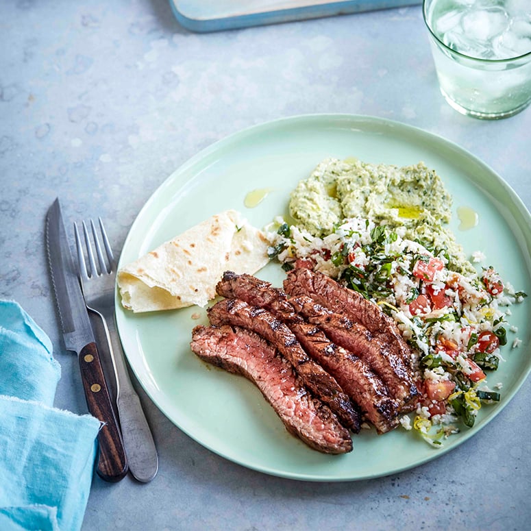 Spiced Beef Flank With Cauliflower Tabouli - Church Street Butcher